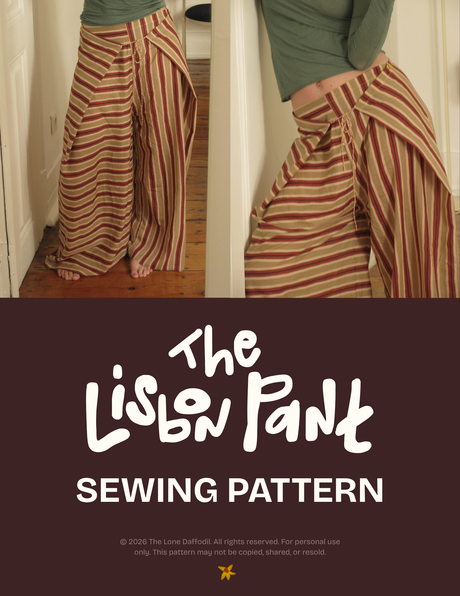 Lisbon Pant Digital Sewing Pattern – PDF Download | The Lone Daffodil